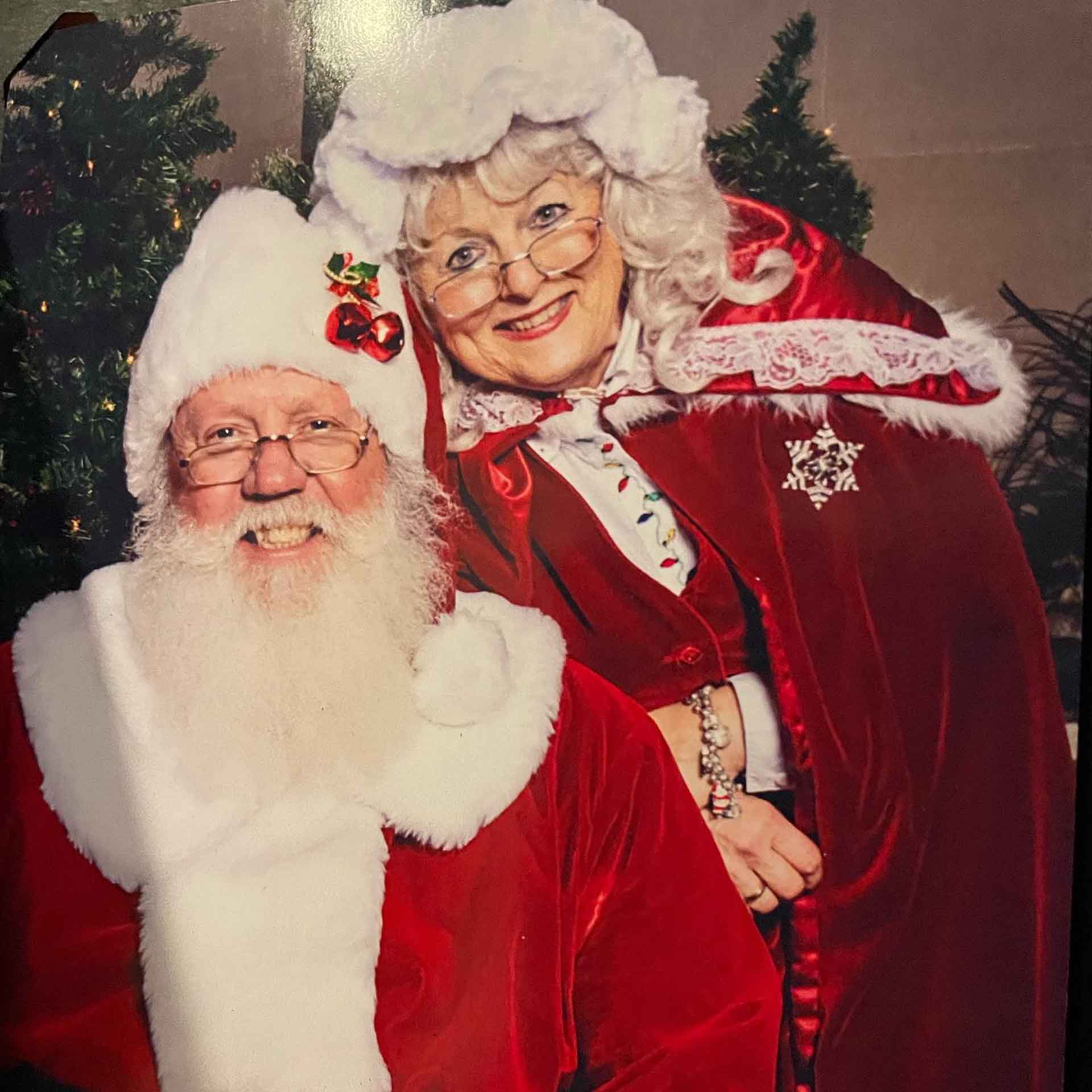 Santa visits the farm